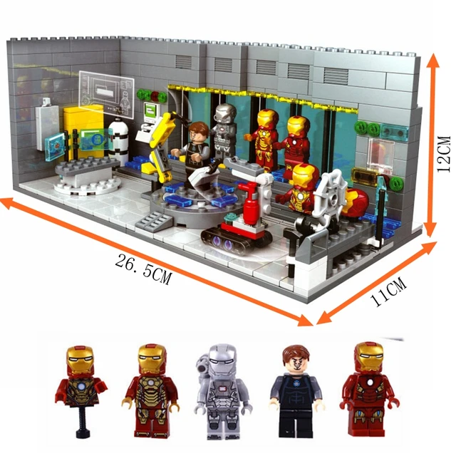 LEGOing Super Heroes Iron Man Underground Laboratory Base Mark Armor ...