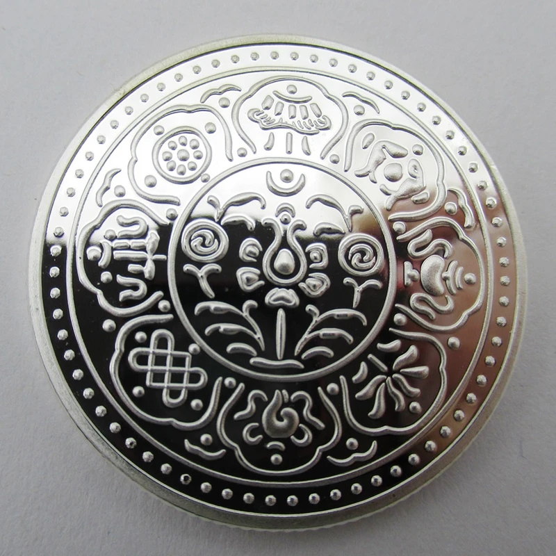 Buddhist Tibetan Buddhism Silver Commemorative Coin Souvenir Metal ...