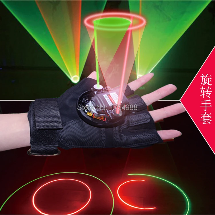 Party Supply Green And Red Rotateing Led Laser Gloves Stage Show Laser ...