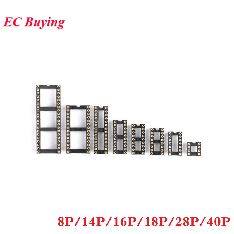 10pcs-lot-Connector-IC-Socket-DIP8-DIP14-DIP16-DIP18-DIP20-DIP28-DIP40 ...