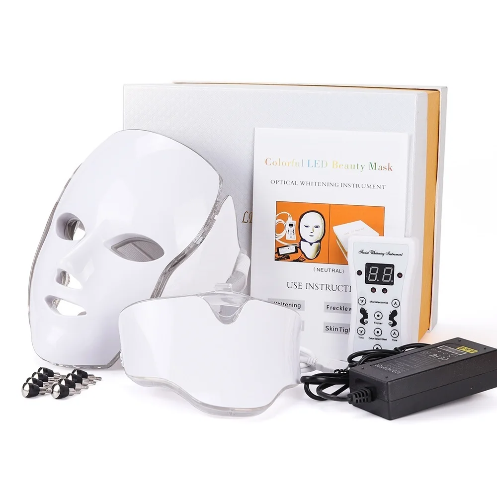 Facial Massager Mask Electric Led Facial Mask Newest 37 Colors Photon Neck Skin Rejuvenation