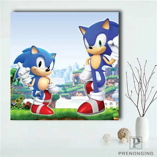 Custom sonic-the-hedgehog (1) Poster Printing Posters Cloth Fabric Wall ...