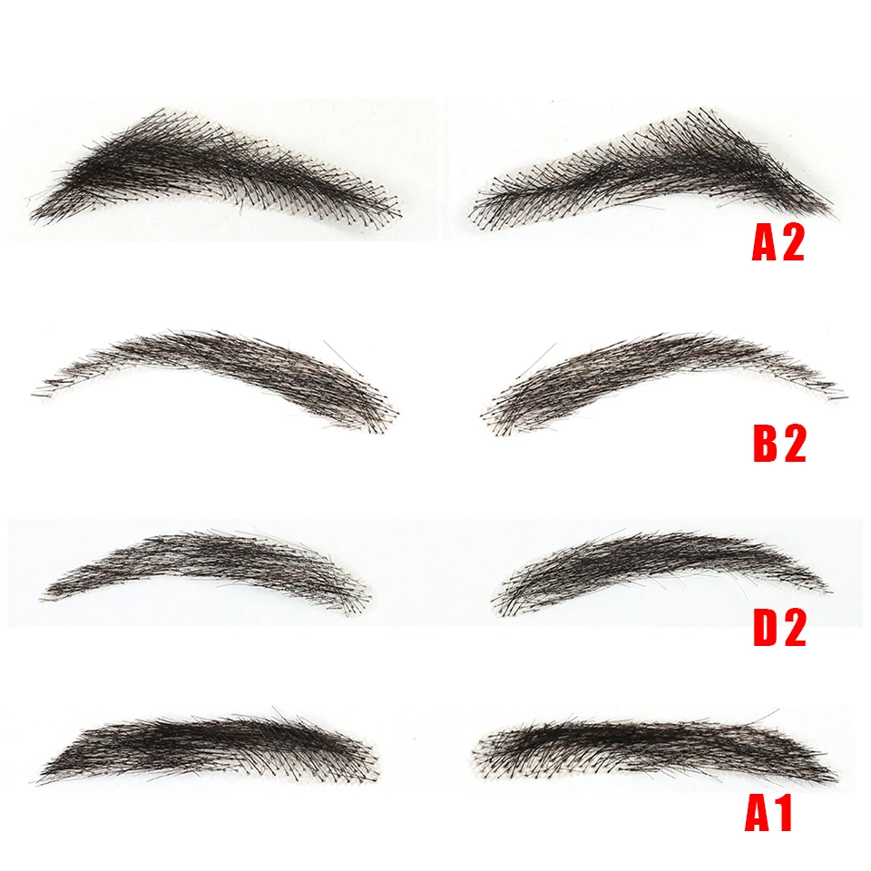 AOSIWIG Fake Eyebrows Hand Made Human hairr Real Easy To Wear Brow 4 ...