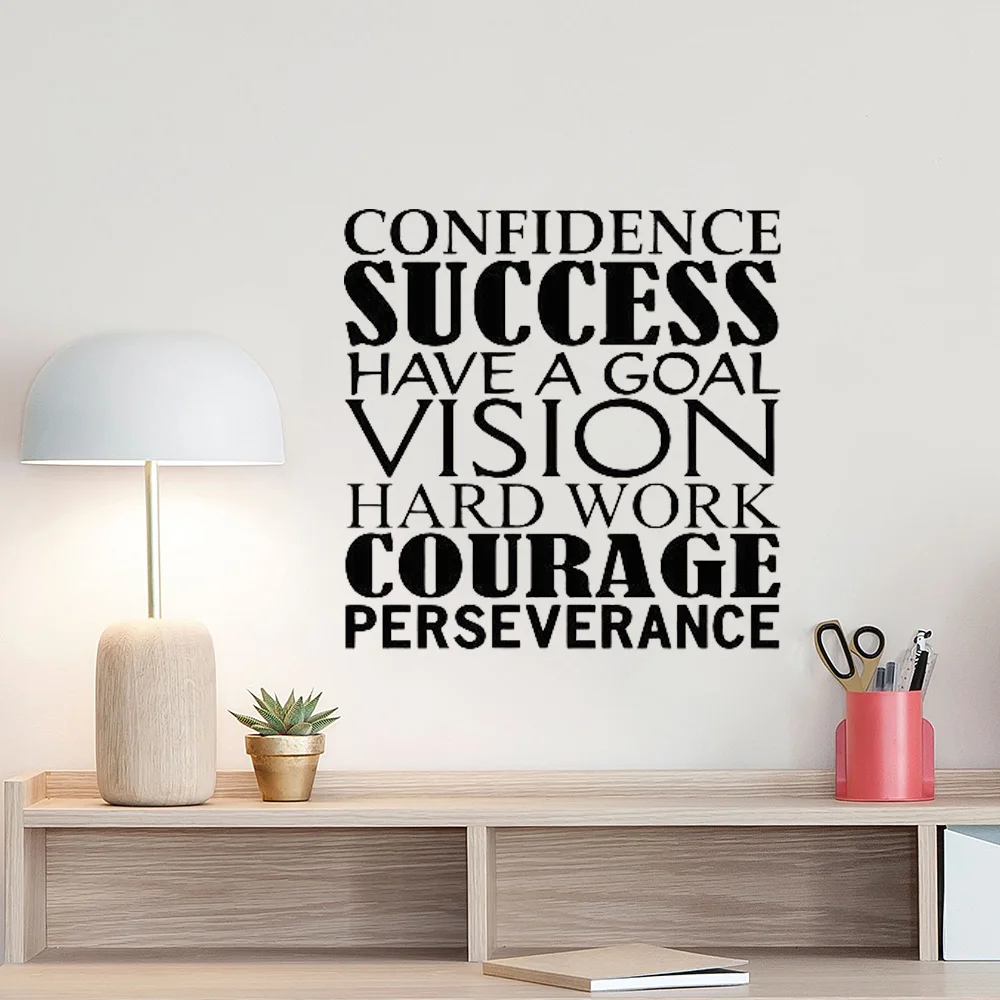 Wall Décor Motivational Decal Office Sticker Vinyl Decal Wall Lettering ...
