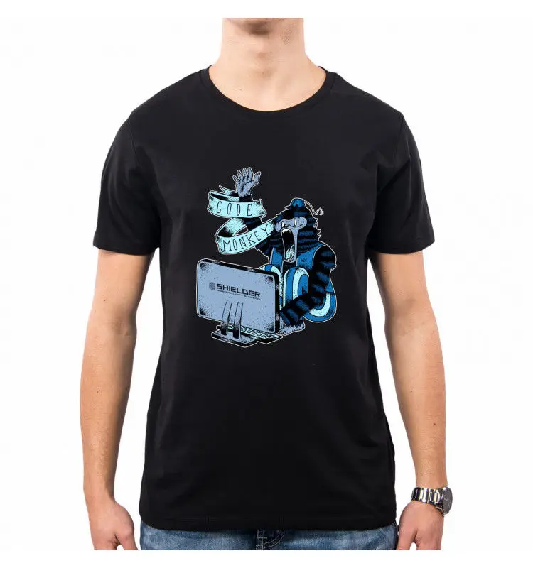Camiseta UOMO código mono HACK HACKER HEY gráfico HE0031A PACDESIGN ...