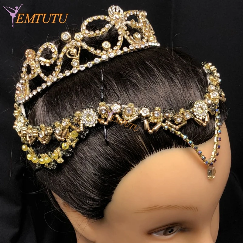 Hand-Made-Raymonda-Ballet-Headpiece-Crown-Custom-Made-Gold-Ballet-Tiara ...