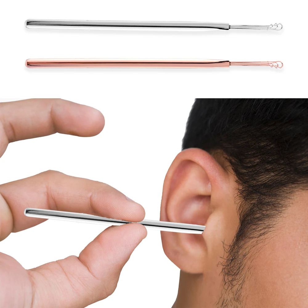 Portable Stainless Steel Ear Pick Cleaning Tools Ear Care Safety Dig Ear Cleaning Device Ears