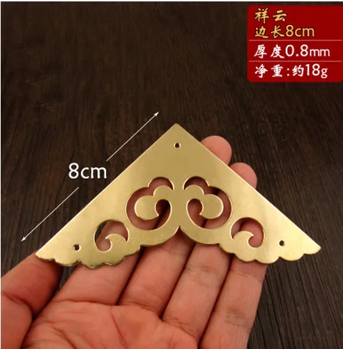 Corner Brackets Chinese Style Antique Copper Jewelry Box Door Corner ...