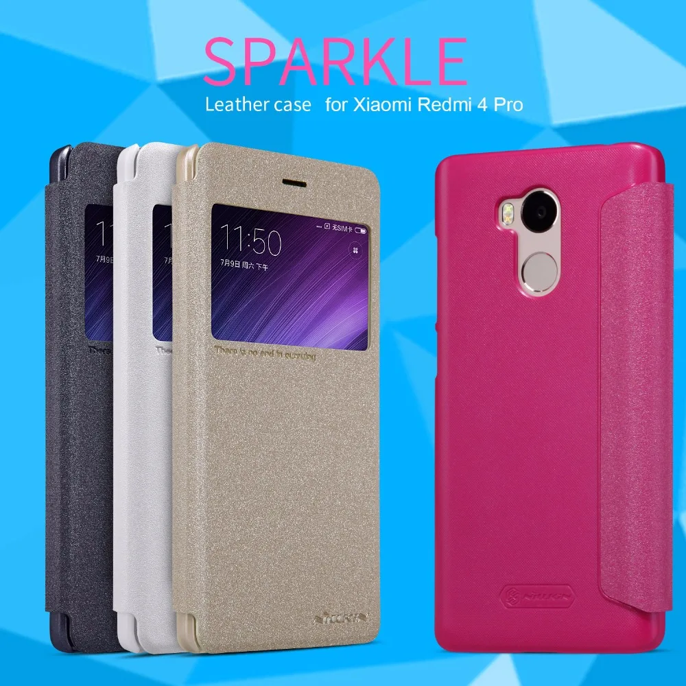 for Xiaomi Redmi 4 Pro NILLKIN Sparkle Luxury Flip Leather with Smart ...