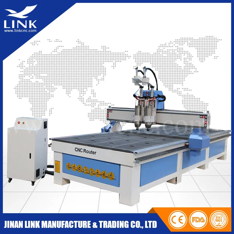 1325 double heads Multi spindle 3 Axis Control Motor cnc router machine ...