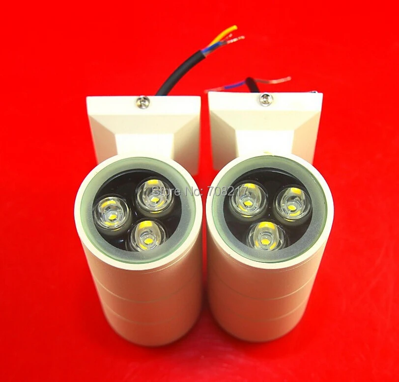 Waterproof IP68 Outdoor led wall lamps 6x1W 6W Up and Down led wall ...