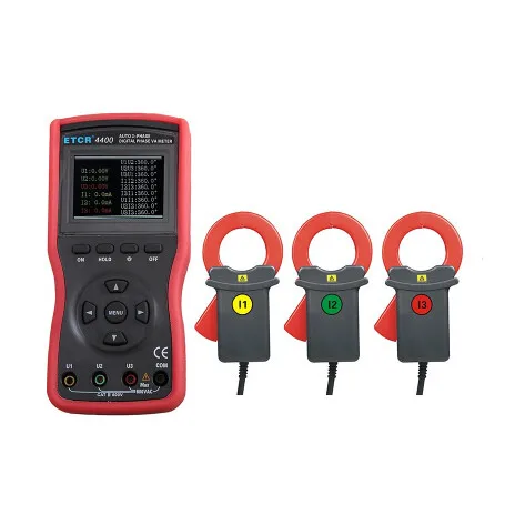 ETCR4400 Three Phase Digital Phase Position Voltage / Ampere Meter ...