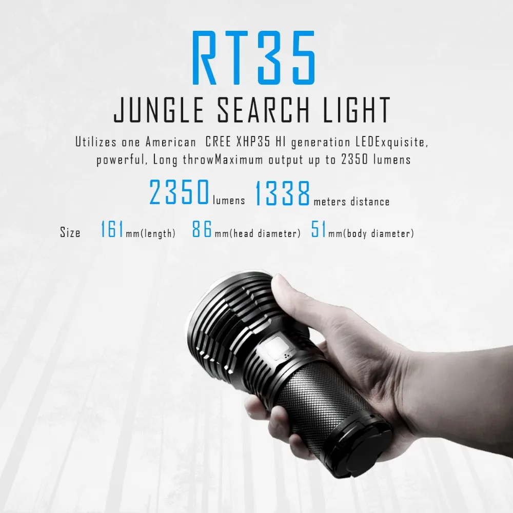 IMALENT RT35 Magnetic Charging flashlight XHP35 HI LED max 2350 lumen ...