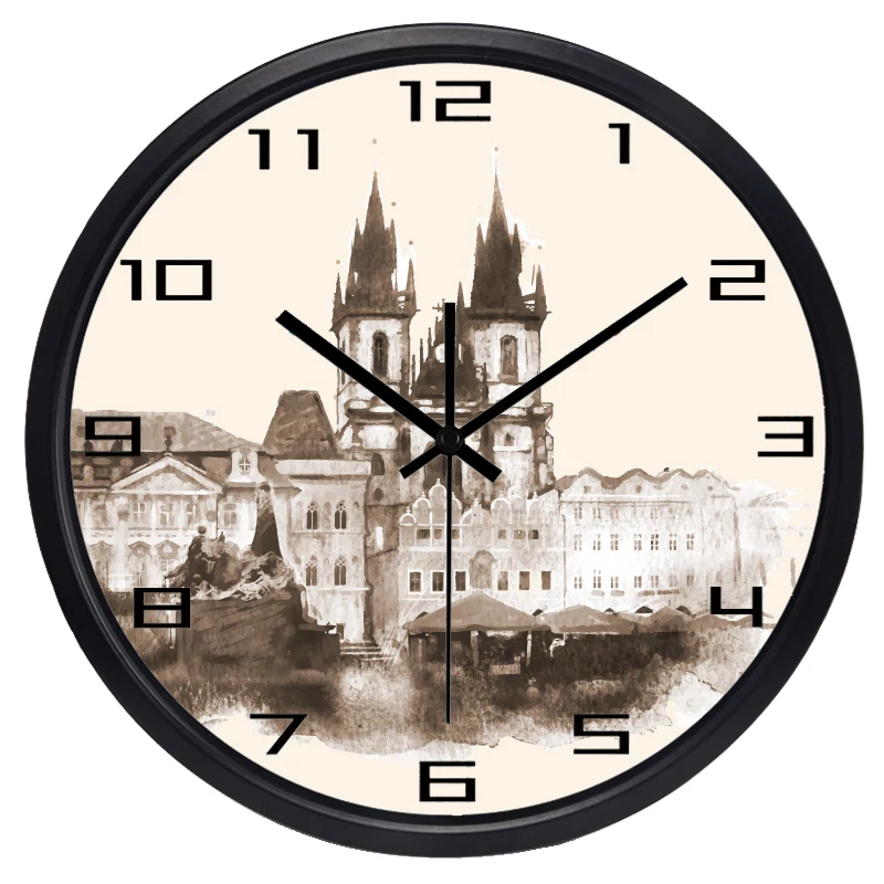 European-New-Design-Non-Ticking-Metal-Living-Room-Vintage-Castle-Wall ...