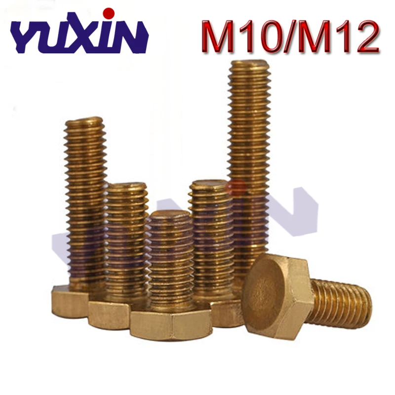 10 штук в наборе, 5 шт. M10/M12* L Медь метрических нарезные болты ...