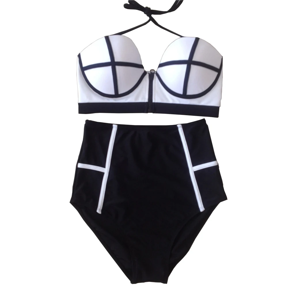 Bikinis Women Ball Push Up Swimsuit High Waist Bathing Suit 2017 Large