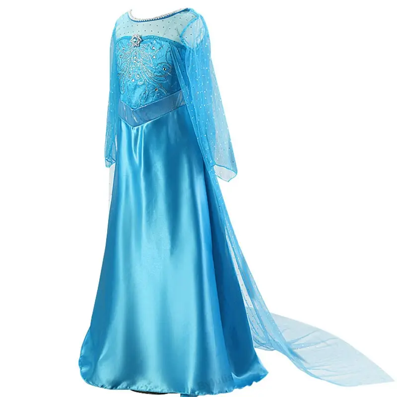 Princess Dress Elsa Girl Clothing Anna Dress Summer Cosplay Snow Queen