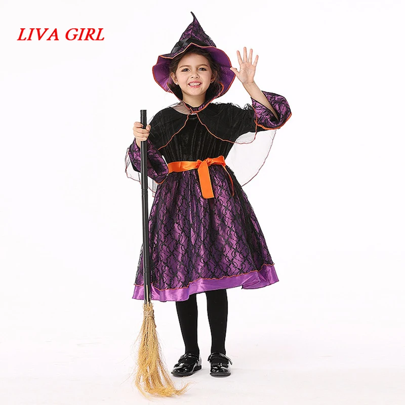 LIVA GIRL Arrival Halloween Party Children Kids Cosplay Witch Costume ...