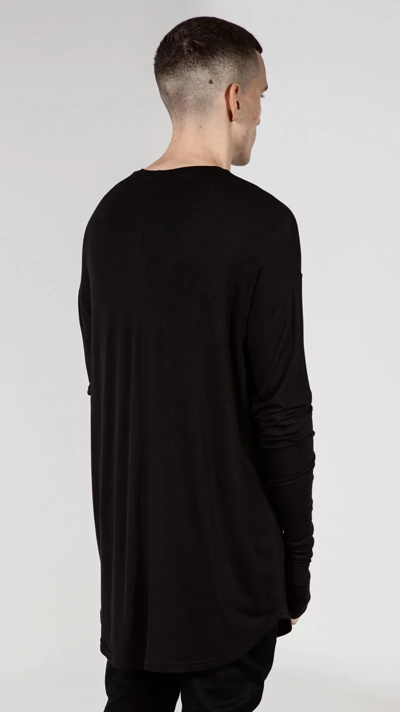 Factory Sample Custom Long Sleeve T-Shirt with Thumb Holes