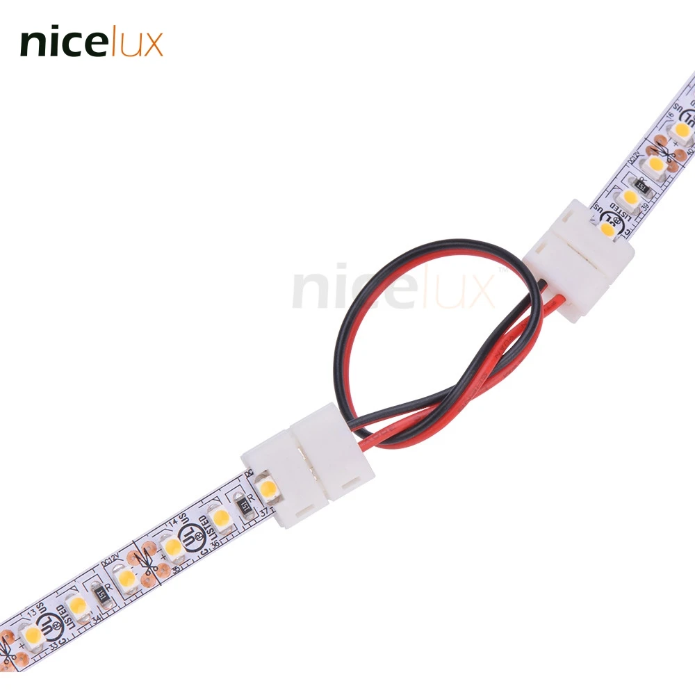 5pcs 8mm single color with notch strip to 15cm wire with 2 connector ...