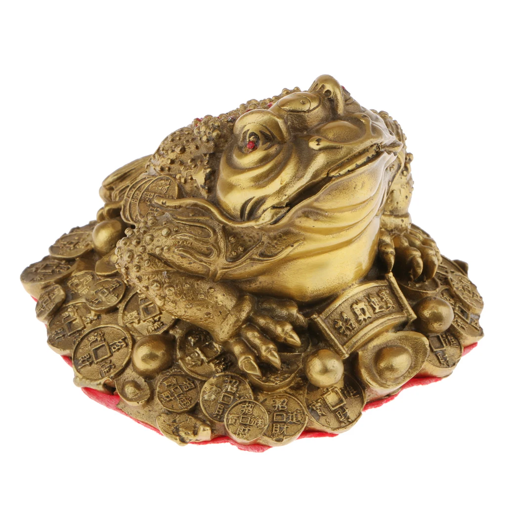 Chinese Traditional Feng Shui Money Frog Toad Coin Ornaments Home ...