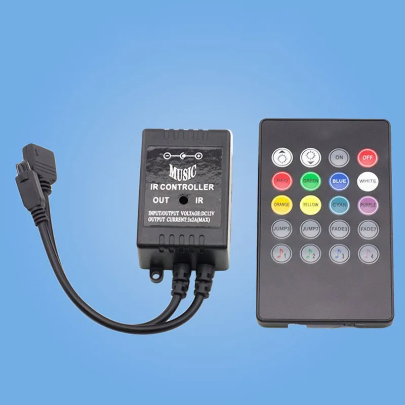 20Key LED Strip RGB Controler Sound Voice Music Sensor Switch IR ...