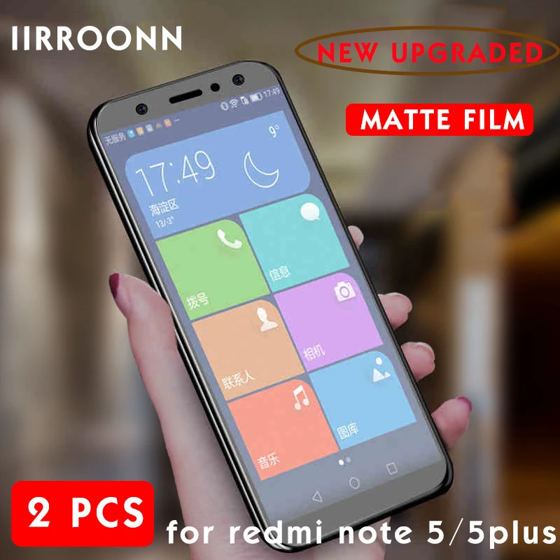 Vidrio Templado mate para Xiaomi Redmi note 5, 5 plus, Protector de pantalla, esmerilada ...