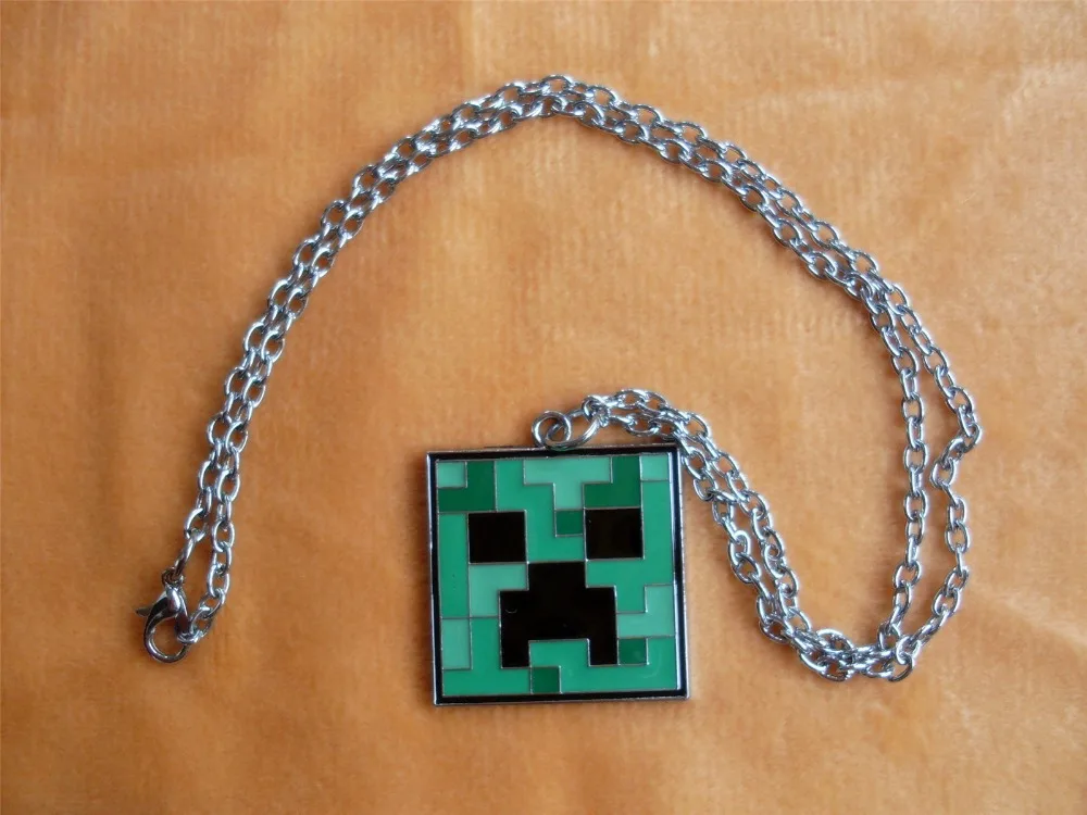 MINECRAFT MINECON Style Cosplay Inspired Creeper Metal Pendant Necklace ...