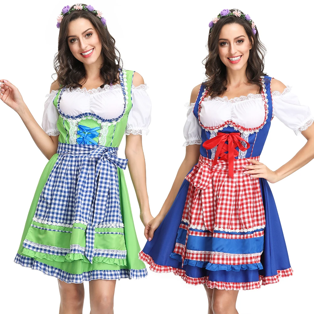 Traditional Bavarian Octoberfest German Beer Wench Costume Adult ...