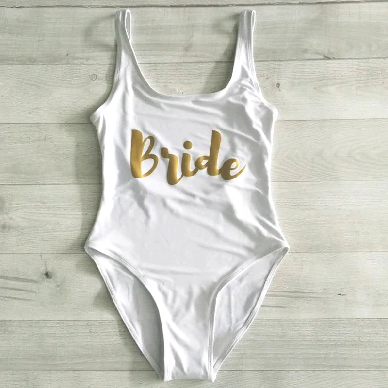 Beachwear Bride Swimwear Women One Piece Swimsuit Bathing Suit Maillots