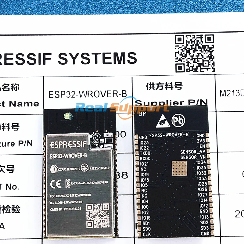 Esp32-wrover-b 4mb 8mb 16mb Flash Memory Esp32-wrover-b-n4r8 Esp32-wrover Pcb Module Spi Esp32 ...