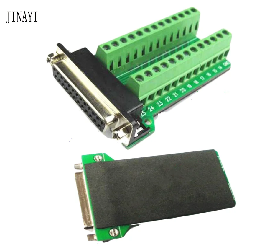 5pcs 25 Pin Db25 D-sub Female Male Nuts Signals Terminal Pcb Breakout ...