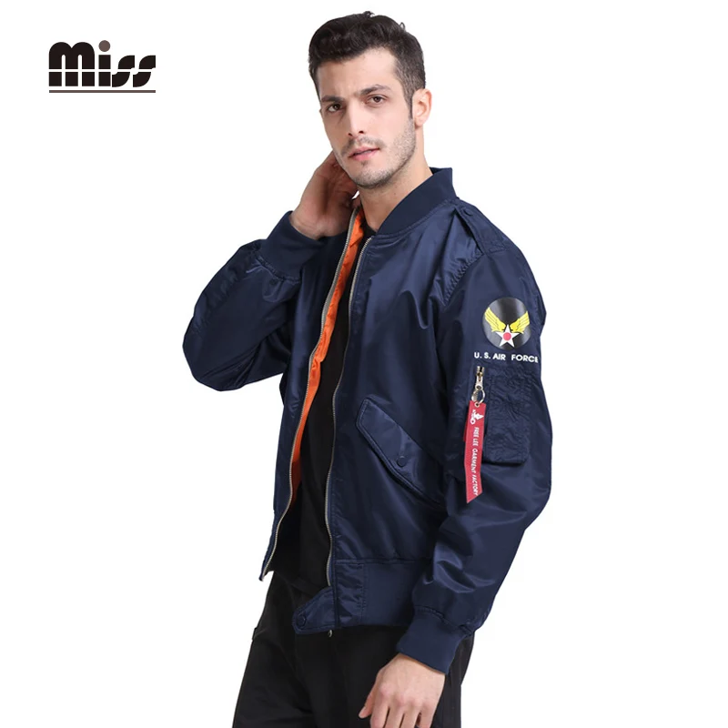 MISS 2016 MA1 Bomber Jacket Men Autumn Zipper Solid Air Force 1 Jacket ...
