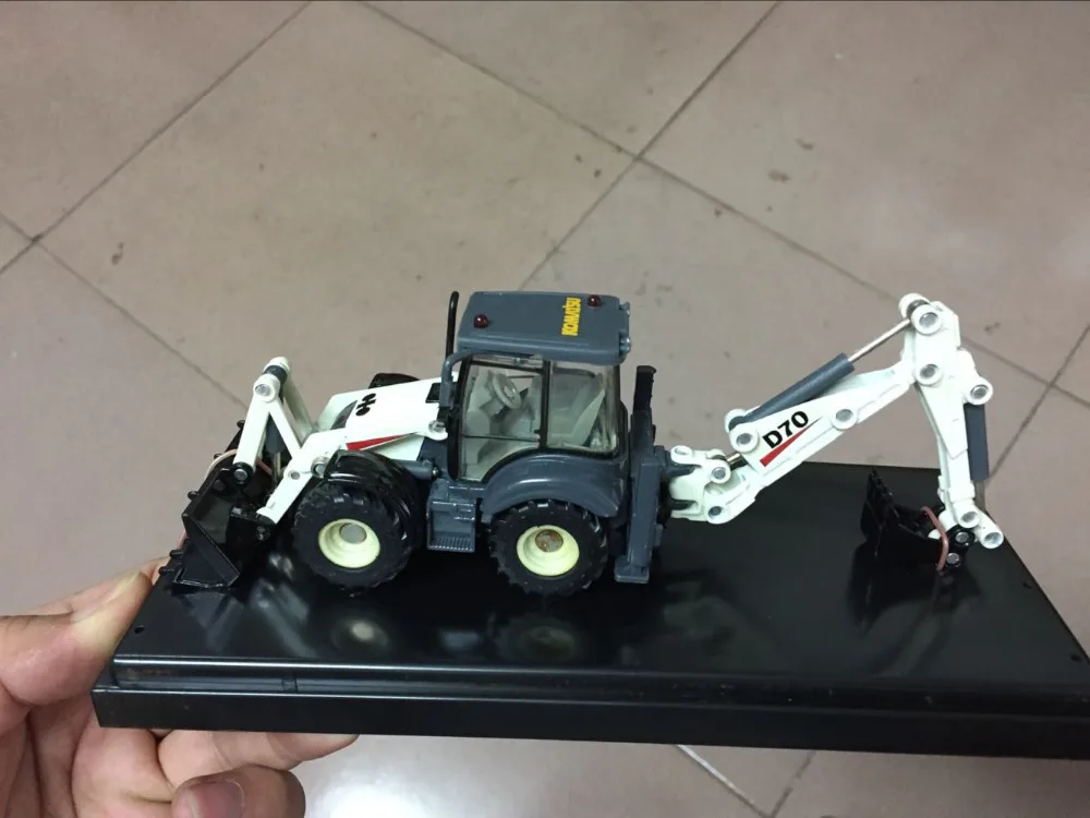 Rare Komatsu D70 Centre Pivot Backhoe Loader White 1/50 Scale Die Cast ...