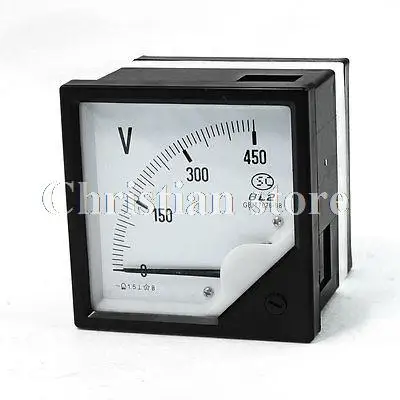 80mm Square Panel AC 450V Analog Voltage Meter Voltmeter Pointer|voltage meter|voltage meter ...