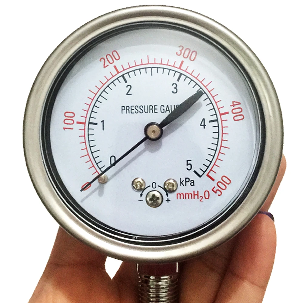 Stainless steel shell YE 60 diaphragm pressure gauge water meter column surface micro pressure ...