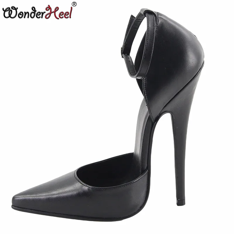 Wonderheel-New-matte-real-leather-extreme-high-heel-16cm-stiletto-heel ...