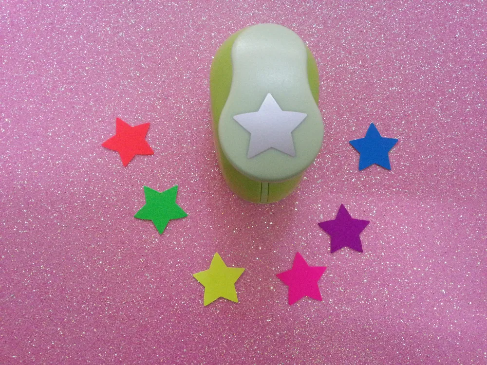 free ship 1 inch star shape craft punch for greeting card handmade foam ...