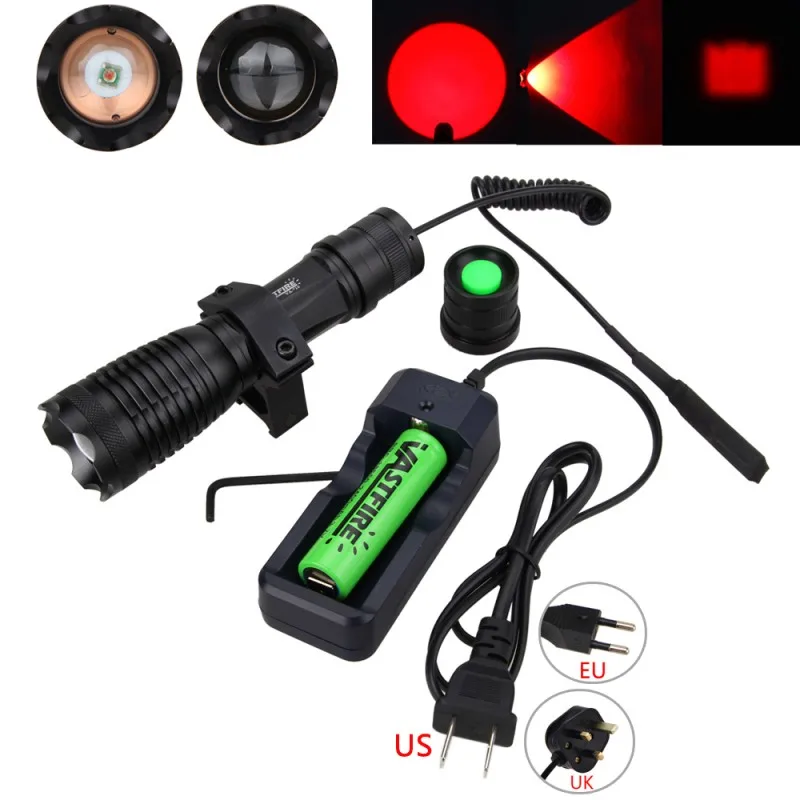 Tactical-Gun-Flashlight-5000LM-Green-White-Red-LED-Hunting-Light-Scope ...