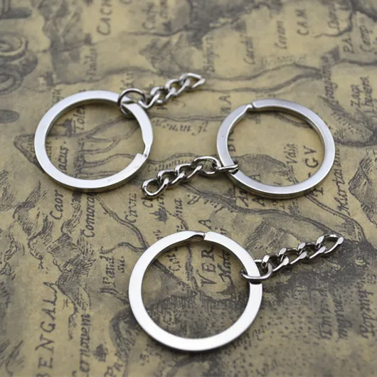 10pcs Split Keychain Rings With Link Chain 30mm Key Chains Key Rings ...
