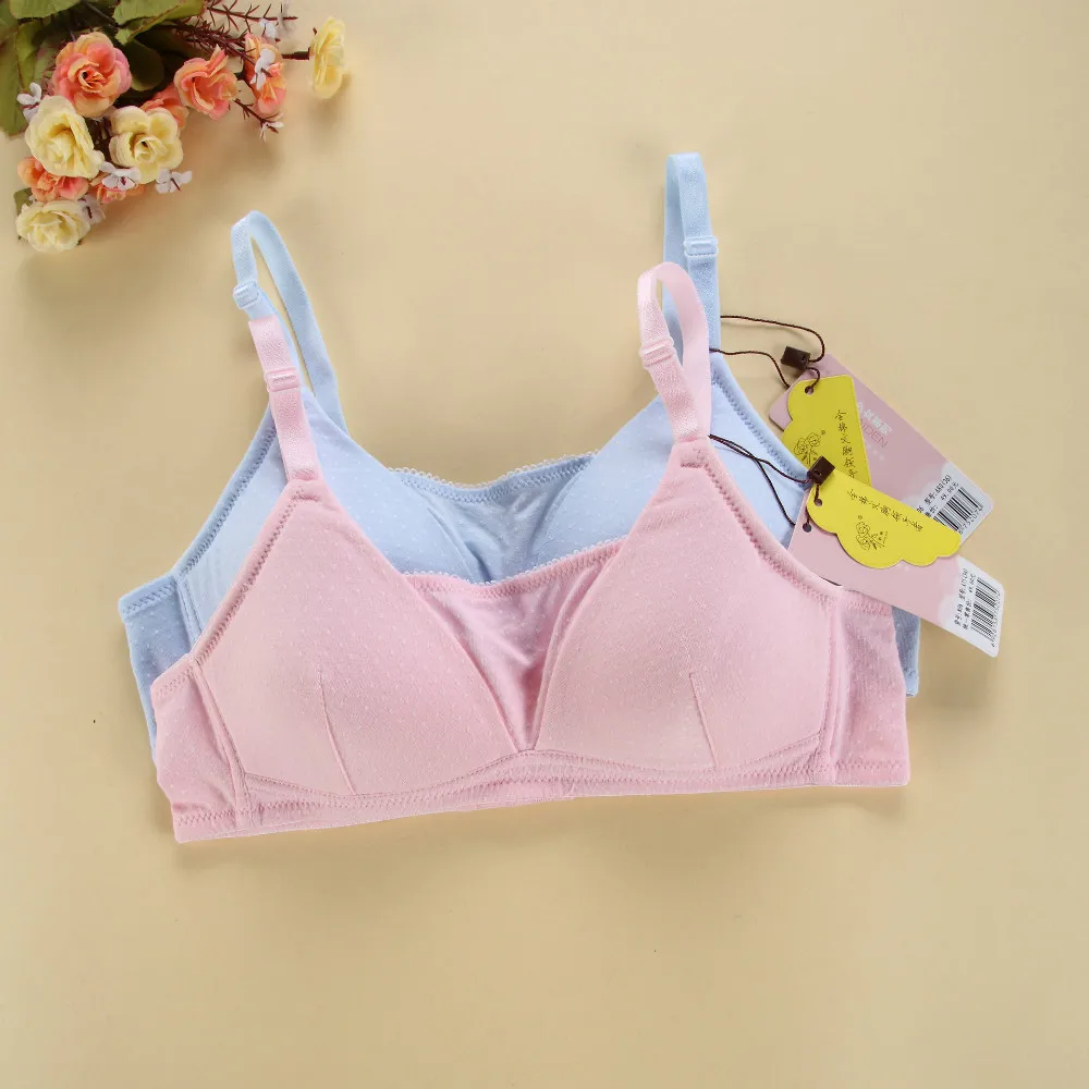 1pcs/lot Child Bras 70A/75A/80A 100%Cotton Student Bra Teen Kid Bra ...