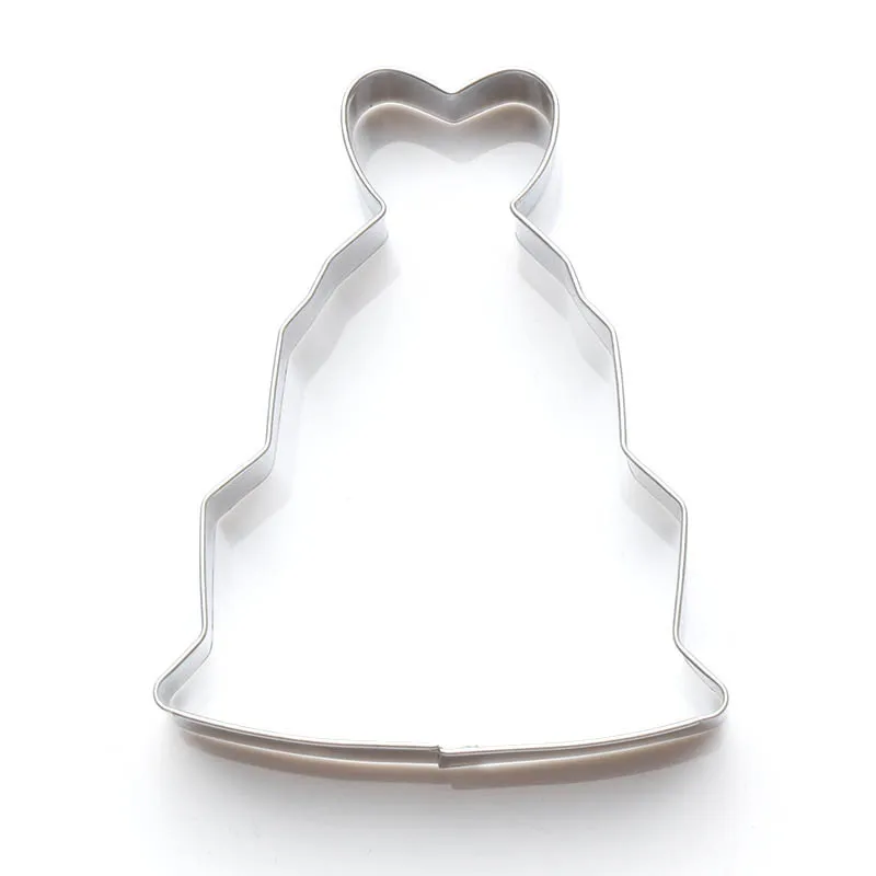 Stainless Steel Wedding Dress Gown Shaper Cookies Cutter Mold Cake ...