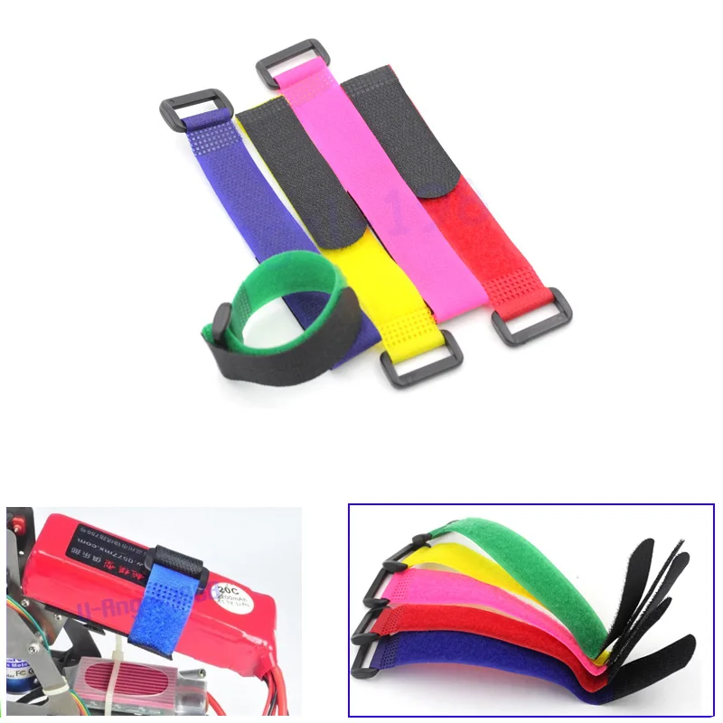 5 x Hook & Loop Fastening Tape For All RC Helicopter Airplane Drone Car ...