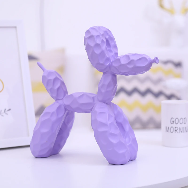 Nordic Lumpy Balloon Dog Bump Cute Animals Resin Sculpture Living Room ...