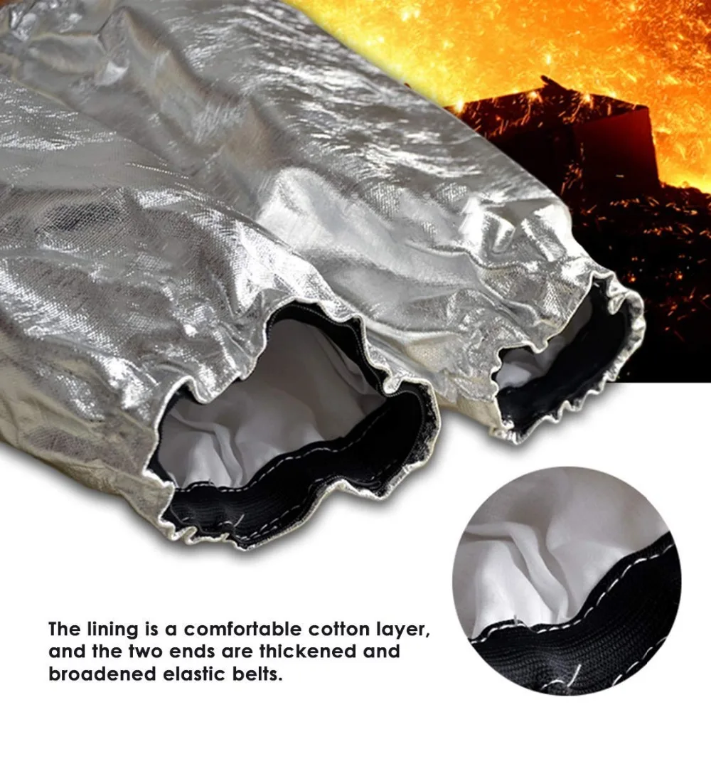 Aluminized Heat Resistant Welding Arm Sleeves Radiation Resistant ...