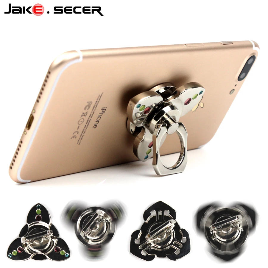 Gyro Mobile Phone Holder Ring Grip Finger Cell Hand Phone Ring Holder