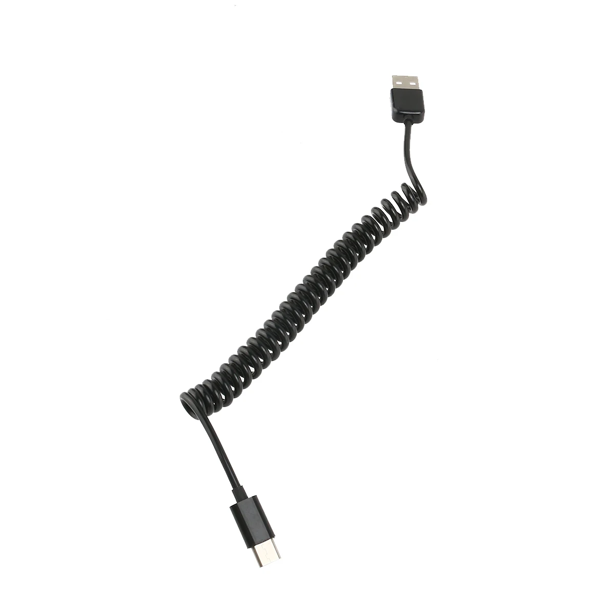 1M Spring Spiral USB C USB 2.0 Type C Male to USB Micro 5 Pin Data ...