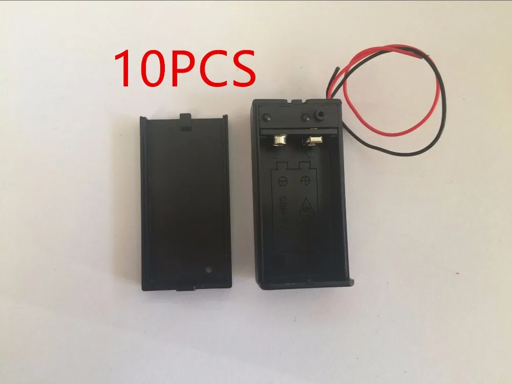 10PCS-9V-Battery-Holder-Box-Case-with-Wire-Lead-ON-OFF-Switch-Cover ...