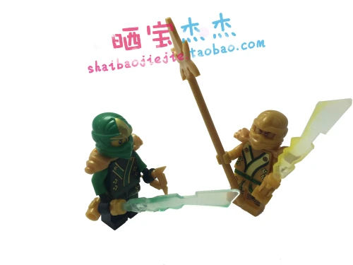 Decool Ninjago Golden Ninja Green Ninja ZX Building Block Sets 2pcs/set ...