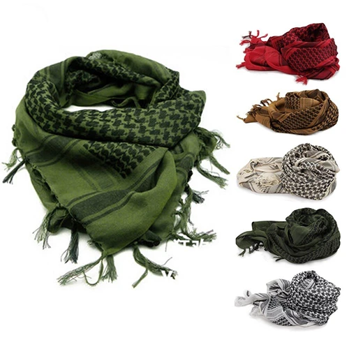 Unisex Lightweight Plaid Tassel Arab Desert Shemagh Keffiyeh Scarf Wrap ...